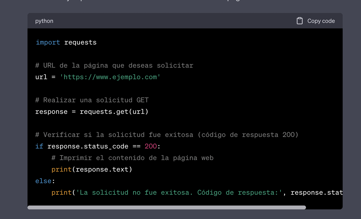 Como hacer un resquest a una pagina con python
